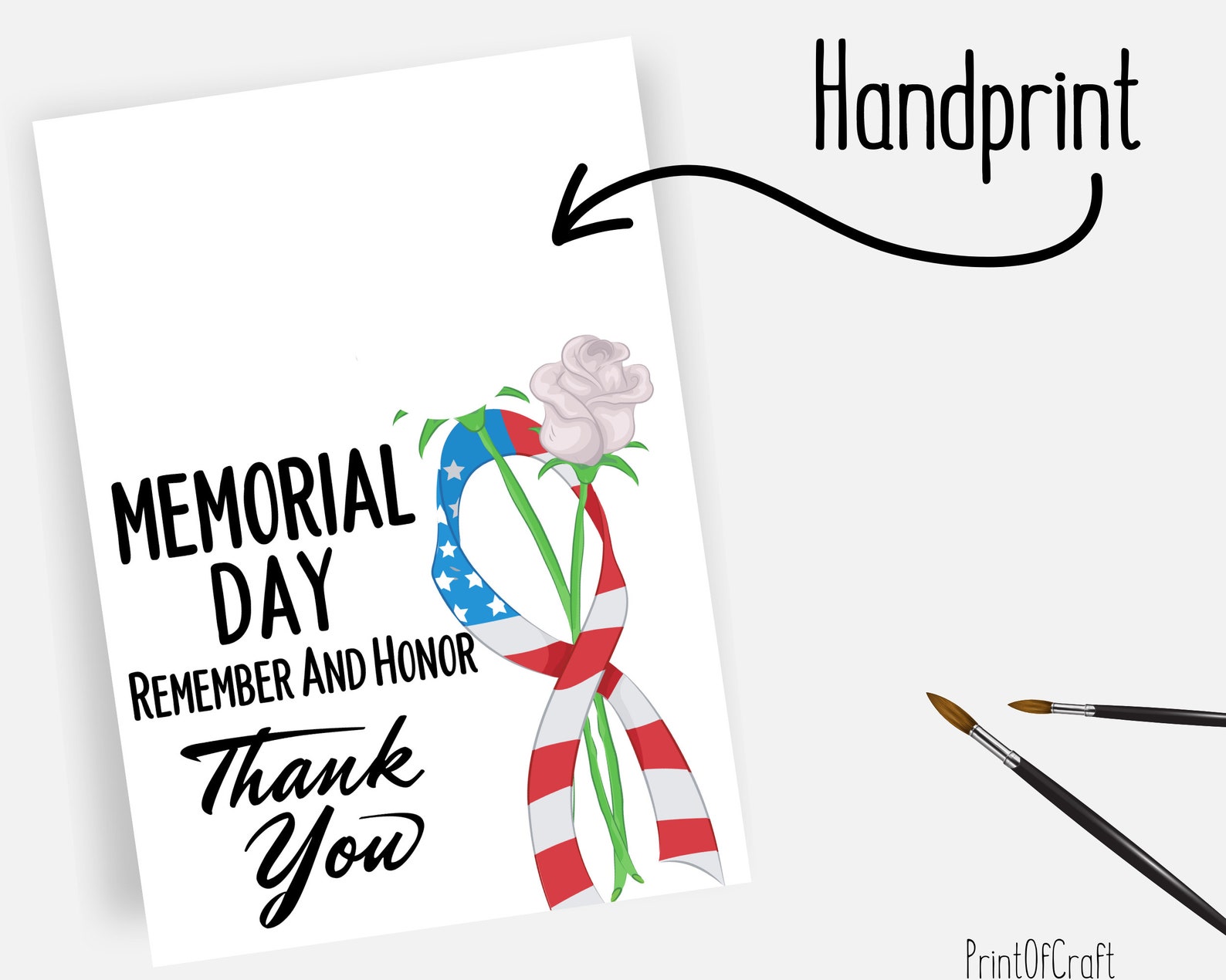 Kids Handprint for Memorial Day, Handprint Preschool Kids Craft ...