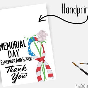 Kids Handprint for Memorial Day, Handprint Preschool Kids Craft ...