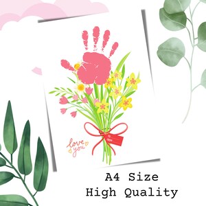 Mothers Day Handprint Art Craft, Handprint Footprint Mother Day Gift ...