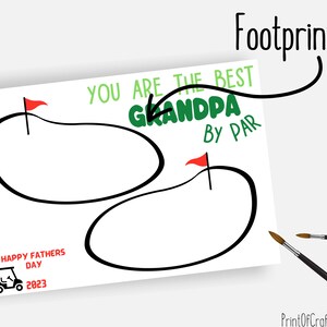 Grandpa Footprint Handprint Craft for Fathers Day Gift ,dad Kids ...