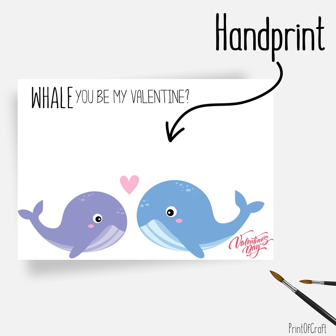 Valentines Day Handprint Footprint Art Craft, Valentines Day Baby Gift ...