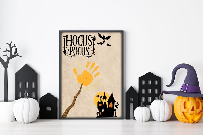 Hocus Pocus Handprint Art Craft Witch Broom Stick Handprint - Etsy
