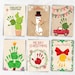 Christmas Handprint Footprint DIY Art Craft Bundle, Printable Christmas ...
