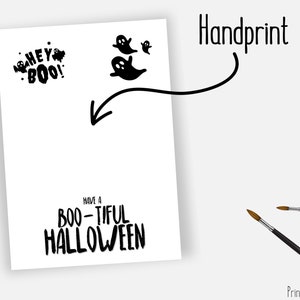 Halloween Boo-tıful Handprint Art, Halloween Craft for Kids, Handprint ...