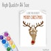 Reindeer Christmas Footprint Craft, Printable Christmas Handprint DIY ...