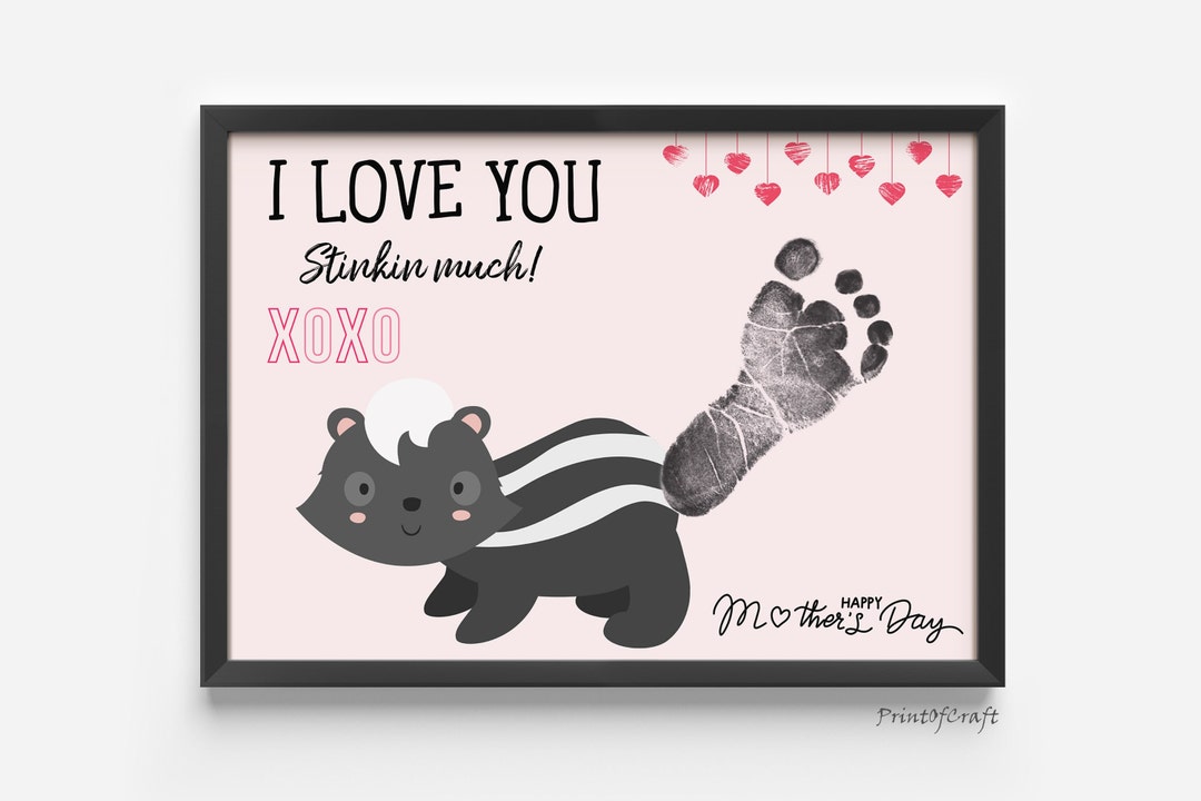 Mothers Day Footprint Handprint Art Craft, Mothers Day Printable Gift ...