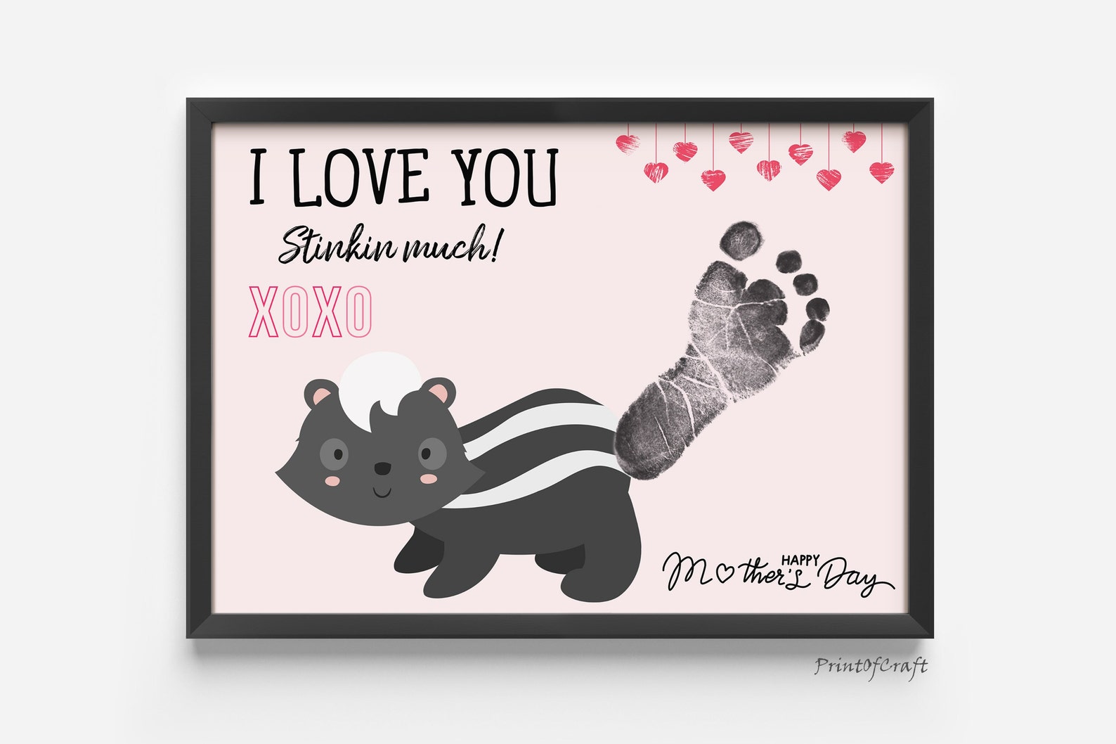 Mothers Day Footprint Handprint Art Craft, Mothers Day Printable Gift ...