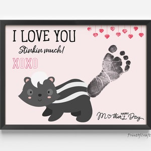 Mothers Day Footprint Handprint Art Craft, Mothers Day Printable Gift ...