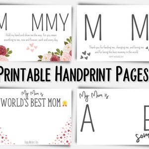 Mothers Day Handprint Craft Bundle, Mother Day Grandmother Handprint ...