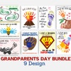 Grandparents Day Handprint Footprint Art Craft, Grandparents Day DIY ...