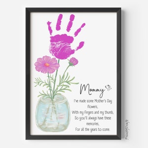 Mother's Day Mommy Handprint Poem, Mother's Day Grandmother Handprint ...