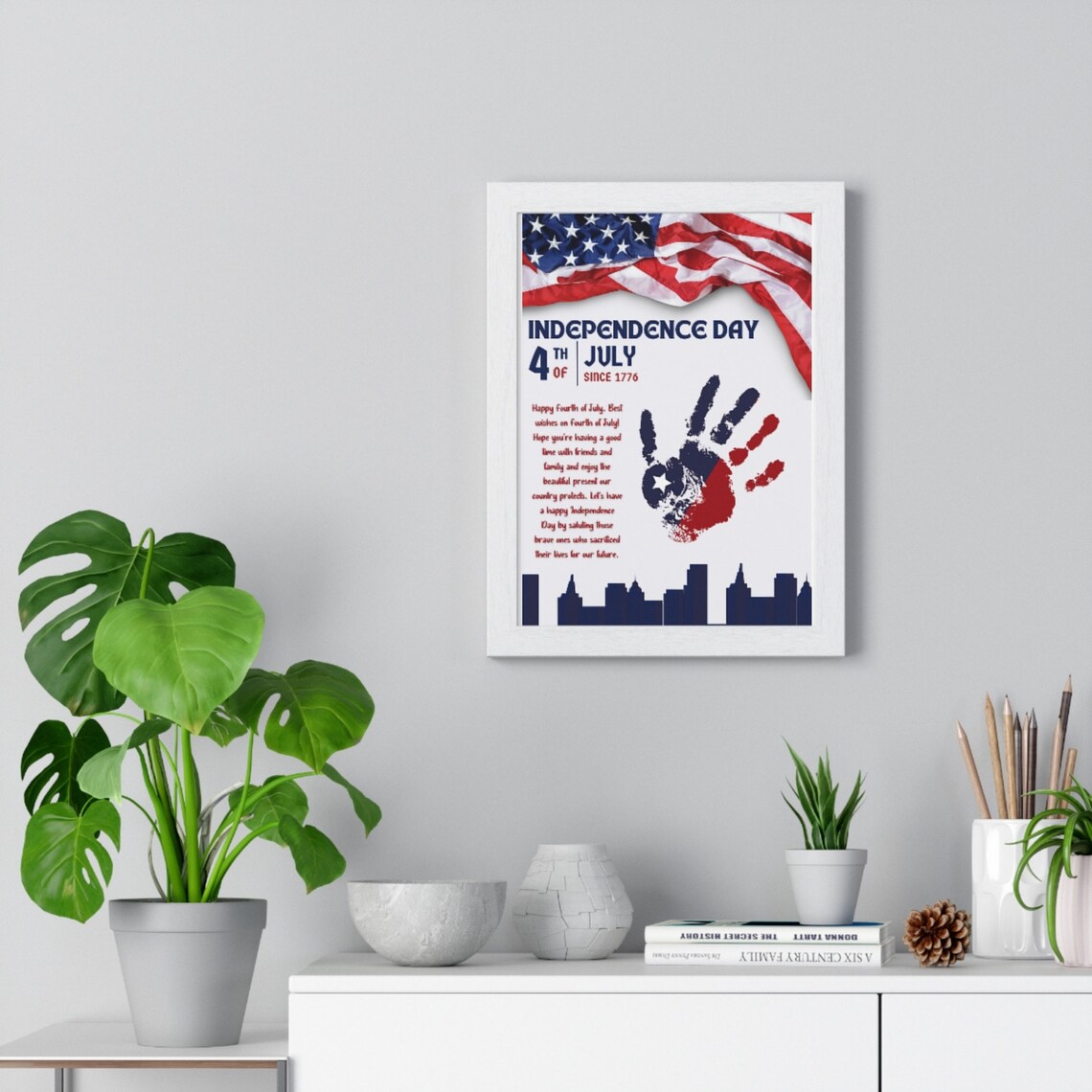 Independence Day Handprint Craft Digital Printable Happy 4th | Etsy