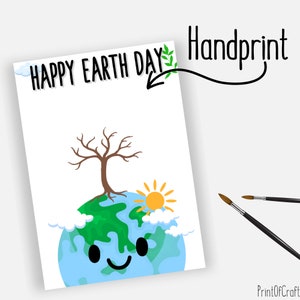 Earth Day Handprint Craft, Earth Day Handprint Footprint Art Craft ...