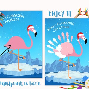 Christmas Handprint Craft Art, Baby Toddler Kids DIY Winter Craft ...