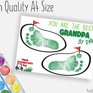 Grandparents Day Handprint Footprint Art Craft, Grandparents Day DIY ...