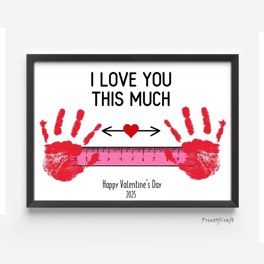 Valentines Day Handprint Footprint Craft, Love Handprint Art Craft ...