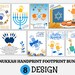 Hanukkah Handprint Footprint DIY Art Craft Bundle, Printable Christmas ...