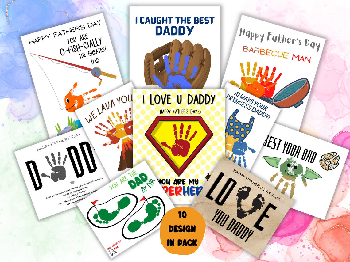 Father's Day Handprint Craft Super Bundle Father's - Etsy