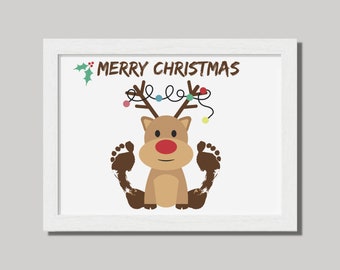 Reindeer Footprint Printable - Etsy