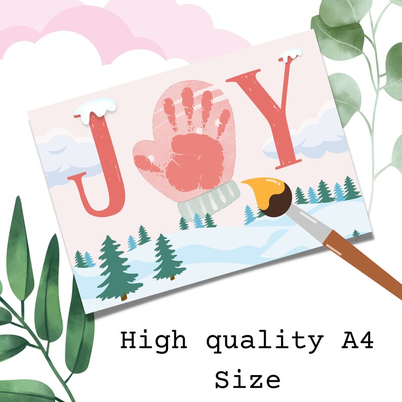 Christmas Handprint Footprint DIY Art Craft Bundle, Printable Christmas ...