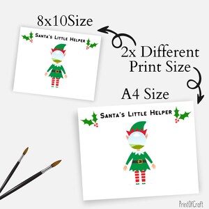 Christmas Handprint Craft, Christmas Santa Footprint Art, Christmas ...