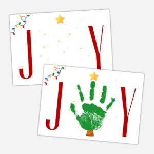 Christmas Handprint Footprint DIY Art Craft Bundle, Printable Christmas ...