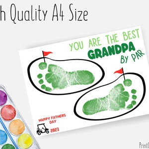 Grandpa Footprint Handprint Craft for Fathers Day Gift ,dad Kids ...