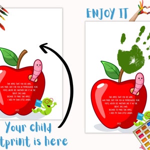 First Day of Preschool Handprint Art, First Day of School, Handprint ...