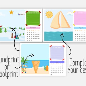 2025 Calendar Handprint Footprint, Handprint Art Craft, Baby Kids ...