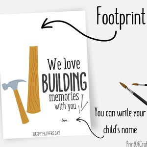 Footprint Craft for Father's Day, Handprint Art Kids Craft Toddler ...