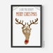 Reindeer Christmas Footprint Craft, Printable Christmas Handprint DIY ...