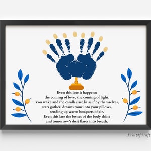 Hanukkah Handprint Footprint DIY Art Craft Bundle, Printable Christmas ...