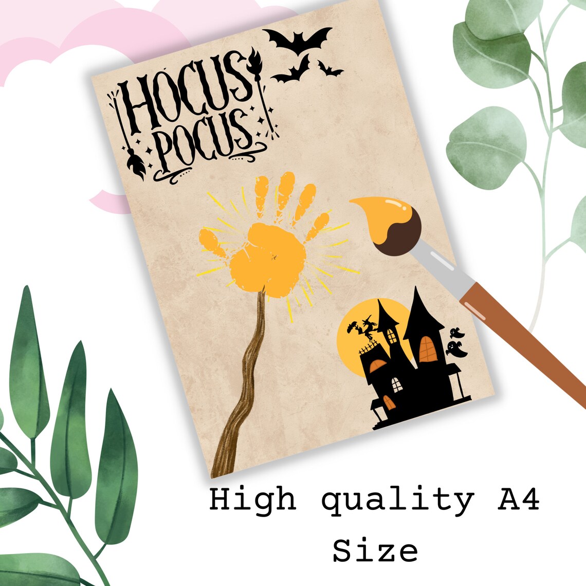 Hocus Pocus Handprint Art Craft Witch Broom Stick Handprint - Etsy