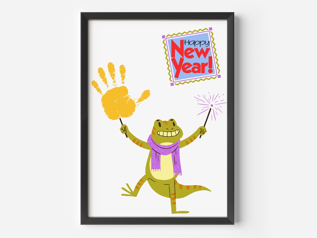 Handprint Footprint New Year Craft, Preschool Handprint Footprint Art ...