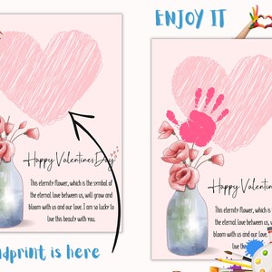 Valentines Day Footprint Handprint Craft, Love Art Craft, Preschool ...