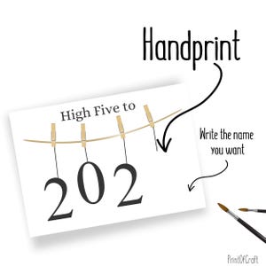 New Years Handprint Art Craft Printable for Preschool, 2025 Handprint ...
