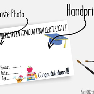 Preschool Graduation Handprint Art, Toddler Handprint Keepsake, Pre-k ...