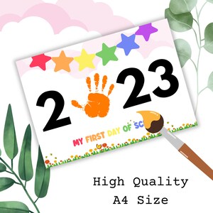 Preschool Handprint Bundle, Handprint Craft for Preschool, First Day of ...