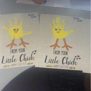 Easter Chicken Handprint Art, Toddler Handprint Keepsake, Easter ...
