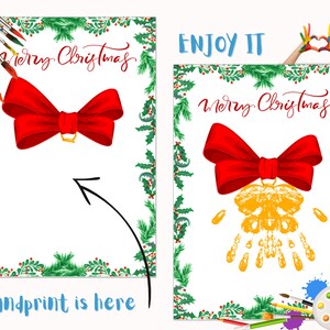 Christmas Handprint Art, Bell Handprint Art, Christmas Decoration ...