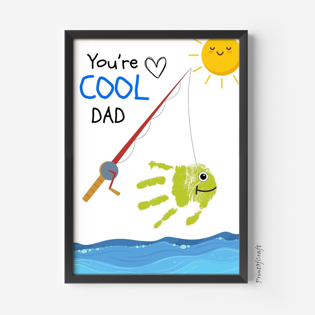 Father's Day Handprint Art Craft, Dad Daddy Handprint Craft, Father's ...