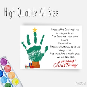 Merry Christmas Tree Handprint Art, Poem, Handprint Craft for Kids Baby ...