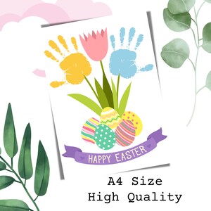 Happy Easter Day Handprint Footprint Art Craft, Baby Footprint Kids ...