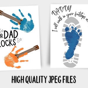 Father's Day Handprint Art Craft Bundle 2025, Handprint Father's Day ...