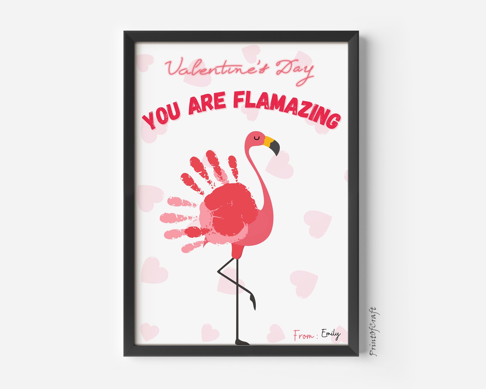 Valentines Day Handprint Footprint Craft, Love Handprint Art Craft ...