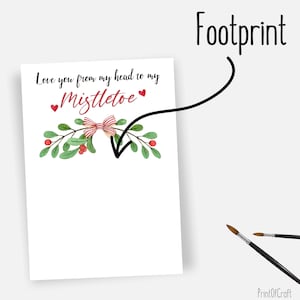 Mistletoe Christmas Footprint Craft, Christmas Handprint Footprint Art ...