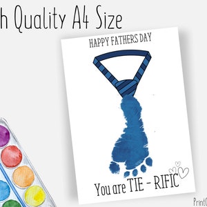 Dad/grandpa Hand/footprint Craft Fathers Day Gift, Printable Kids ...
