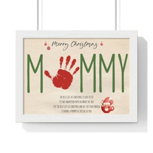 Mommy Christmas Handprint Art, Christmas Footprint Art Craft, Baby Kids ...