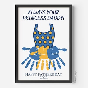 Always Your Princess Father's Day Handprint Craft, Fathers Day Gifts ...