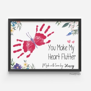 Printable Valentine's Day Handprint Craft, Valentines Day Handprint ...